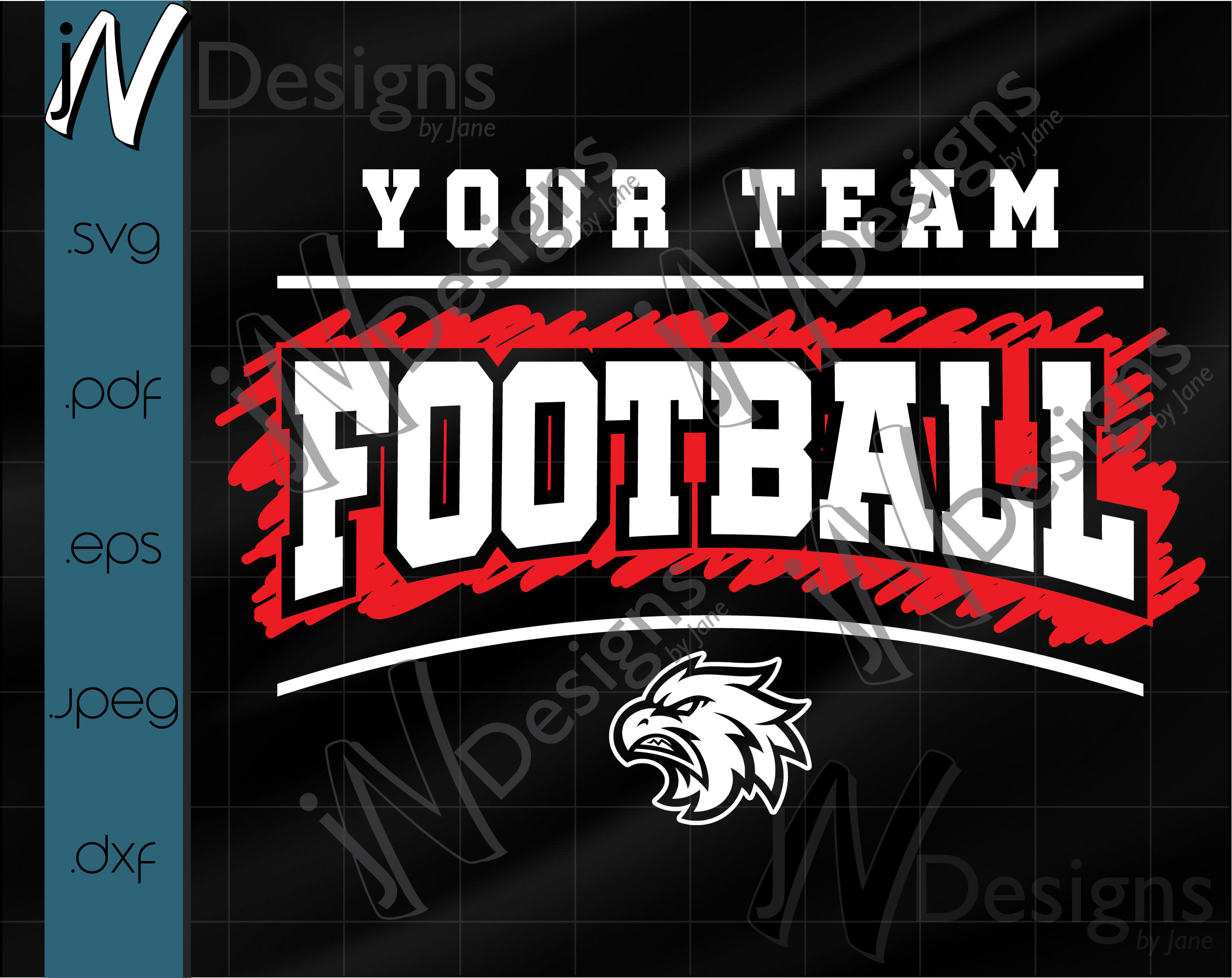 Football SVG. Football Team PDF. Mascot Football EPS. Football Digital ...