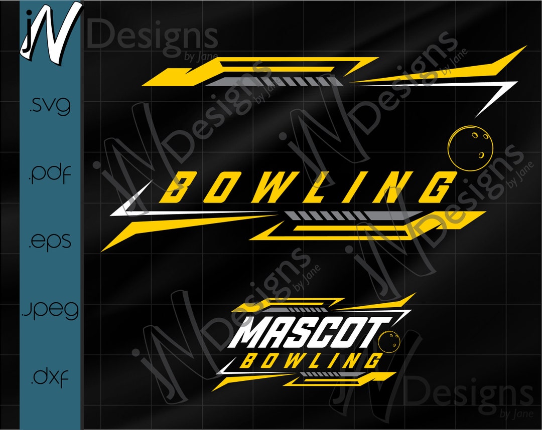 Bowling Template SVG. Bowling Team PDF. Bowling EPS. Bowling Digital ...