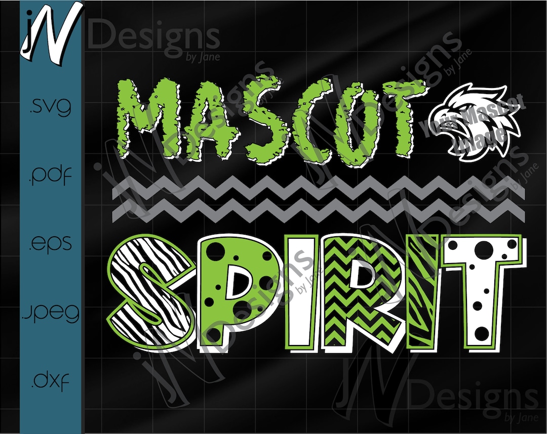 Mascot SVG. Mascot Spirit EPS. School Pride PDF. School Spirit Digital ...