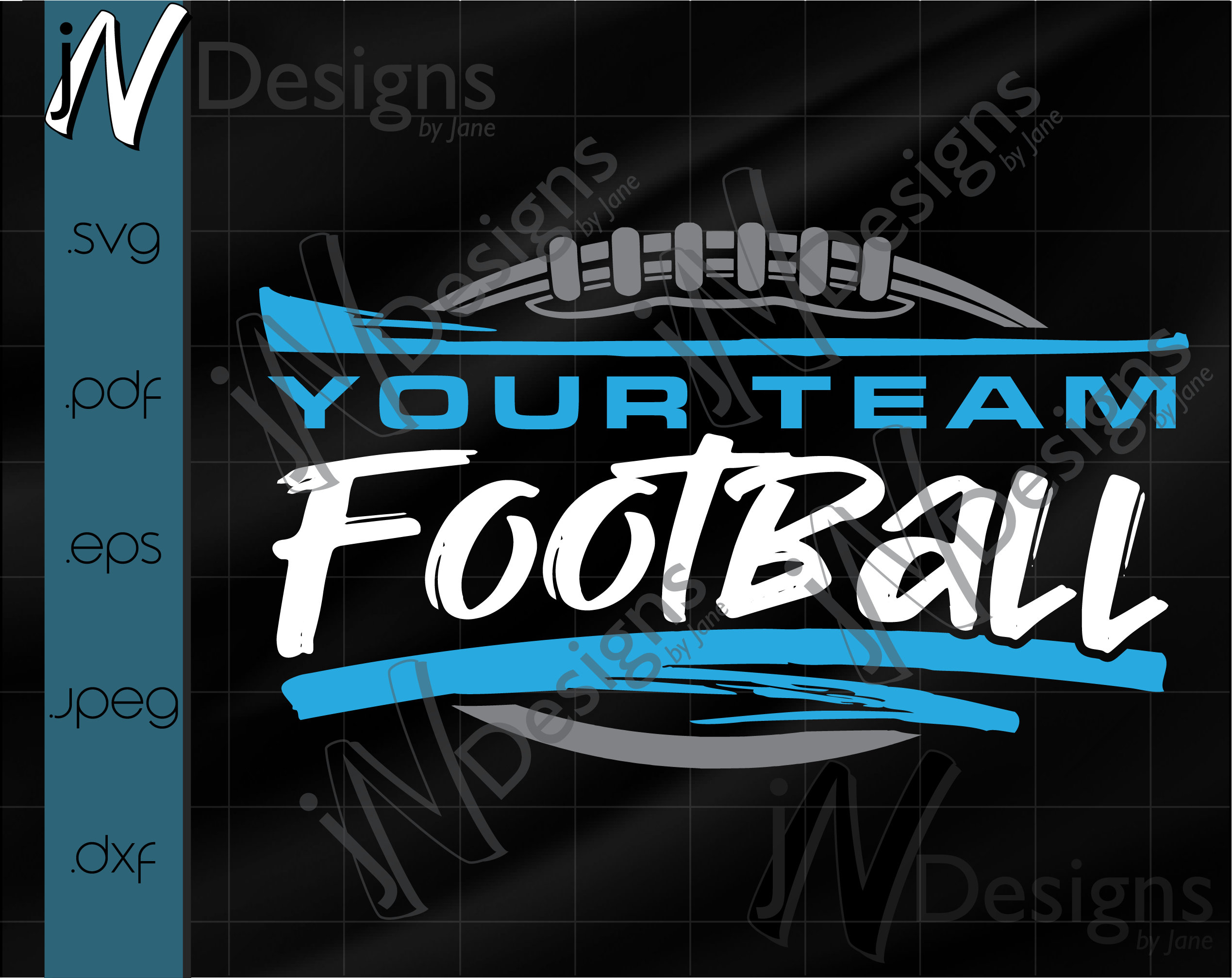 Football SVG. Football Team PDF. Personalized Football EPS. Team ...