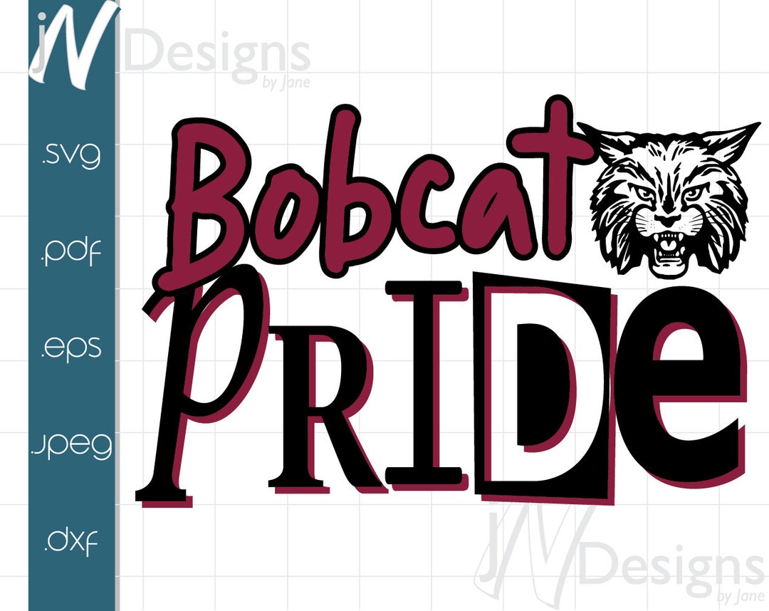 Bobcat Pride Mascot Bundle SVG. Bobcat Pride Vector File Bundle. Bobcat ...