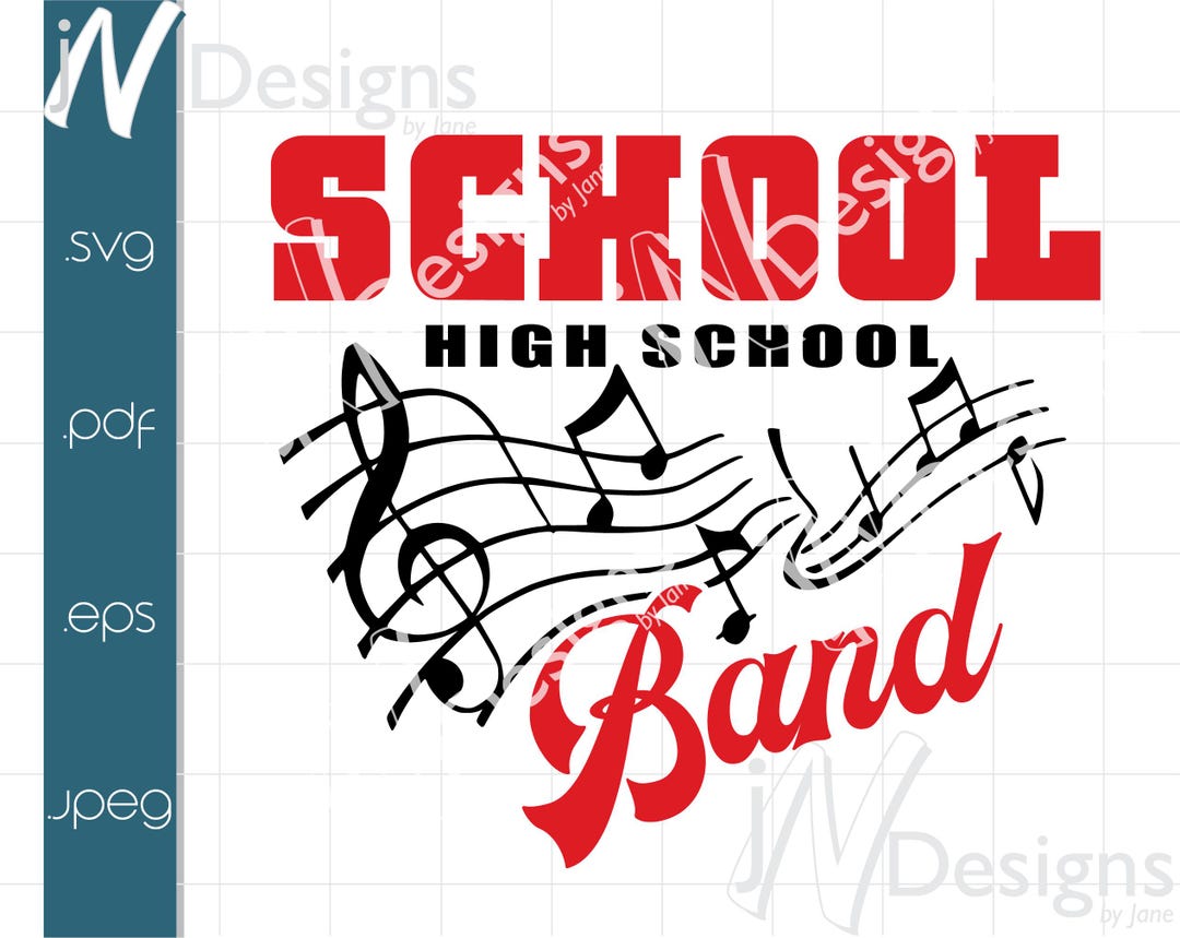 Band SVG. School Band EPS. Music Template. Marching Band Digital File ...