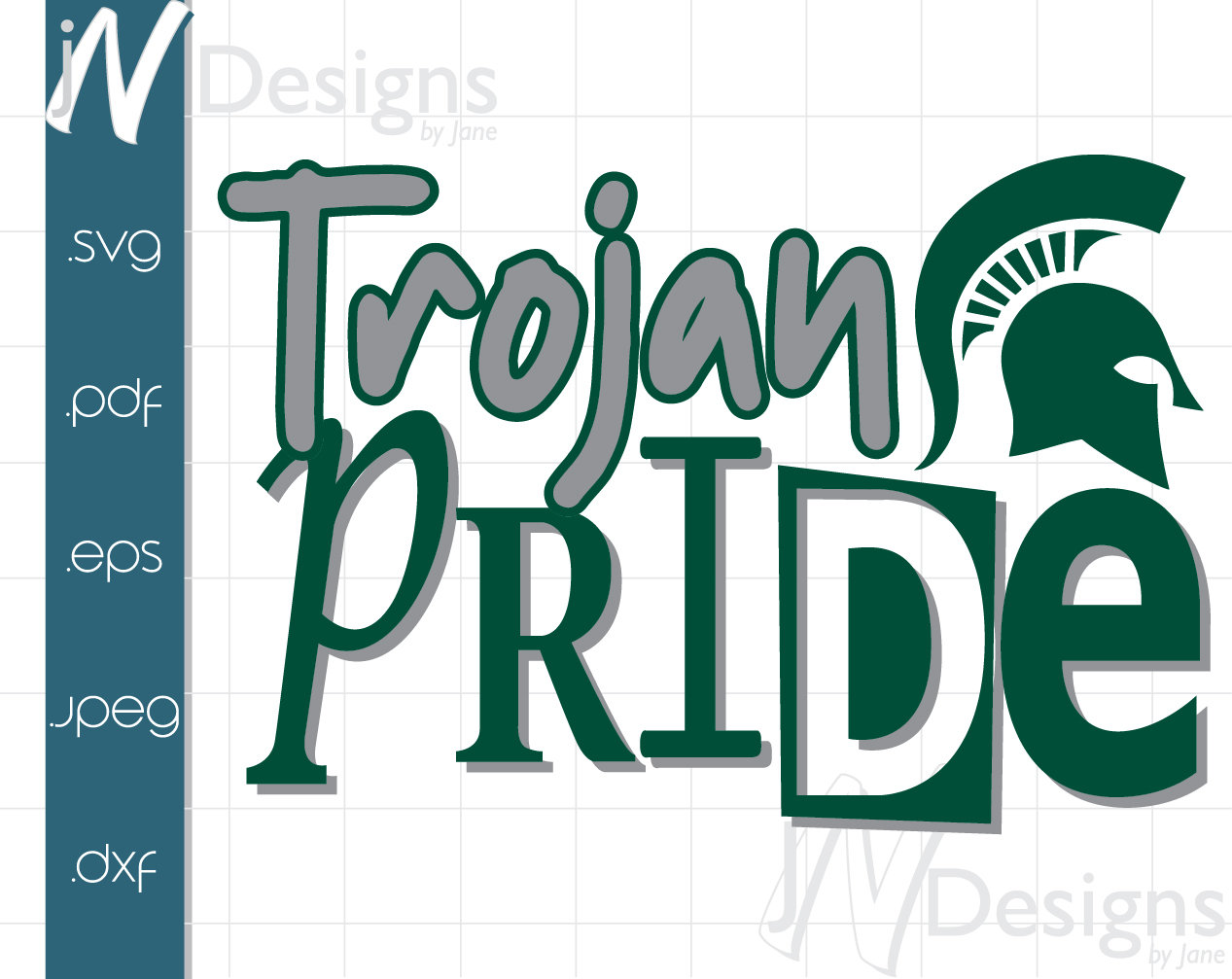 Trojan Pride Mascot Bundle SVG. Trojan Pride Vector File Bundle. Trojan ...