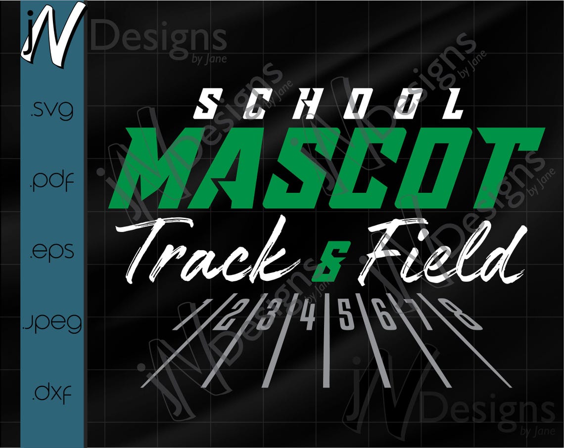 Track & Field Template SVG. Track Team PDF. Track and Field EPS. School ...