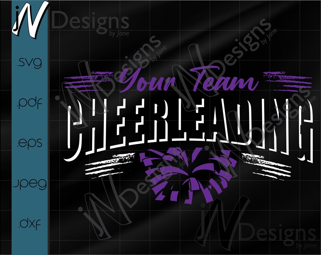 Cheerleading SVG. Cheerleading Team EPS. Cheer Template. Cheerleading ...