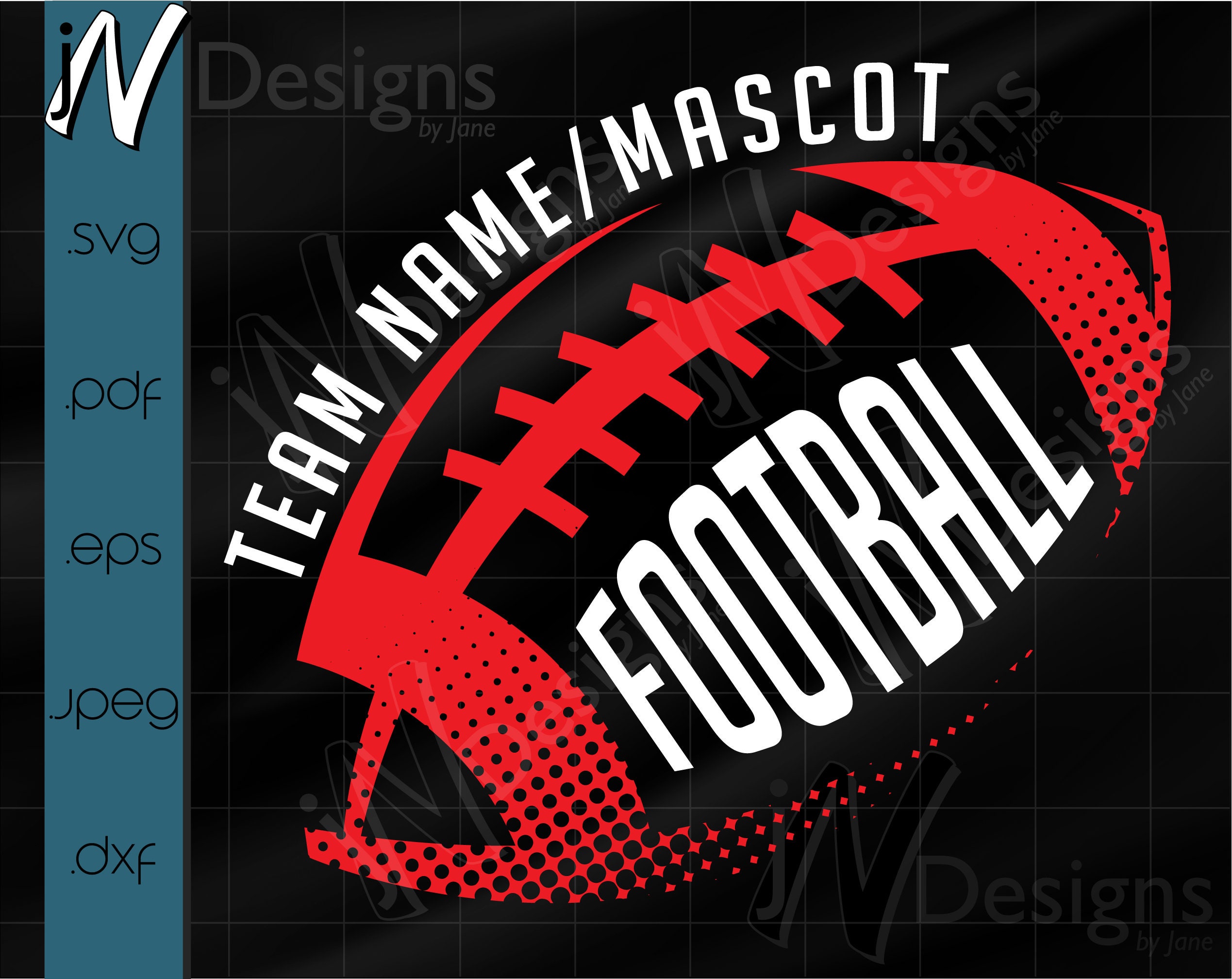 Personalized Football SVG. Custom Football Team EPS. Football PDF ...