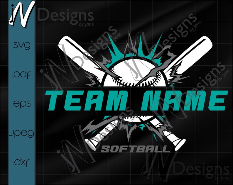 Softball SVG. Softball Team EPS. Softball Explosion Template. Softball ...
