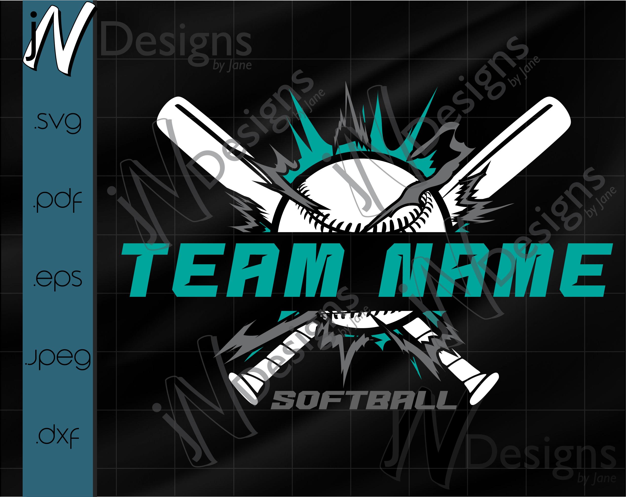 Softball SVG. Softball Team EPS. Softball Explosion Template. Softball ...