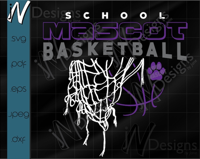 Basketball, SVG, DXF, EPS, Ai Design, Cutting Files for Silhouette ...