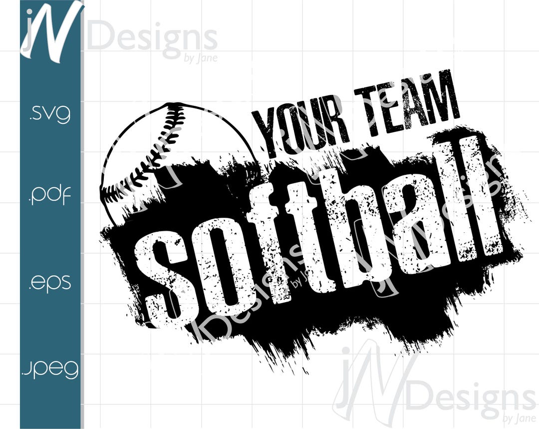 Softball SVG. Softball Team EPS. Softball Player Template. Softball ...