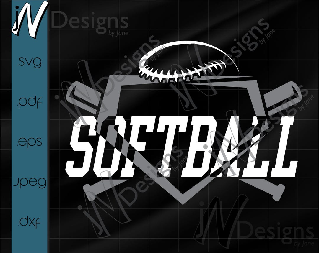 Softball SVG. Softball Team EPS. Softball Player Template. Softball ...