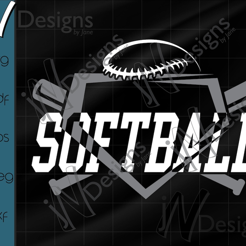 Softball Name Tag File - Etsy