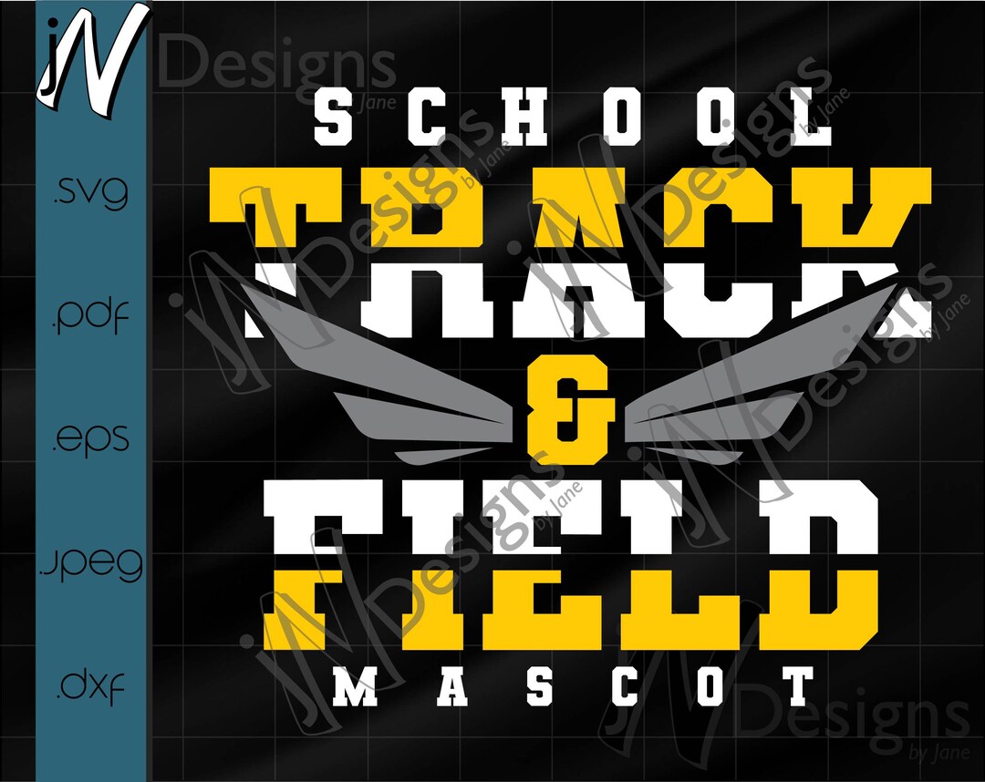 Track & Field Template SVG. Track Team PDF. Track and Field EPS. School ...