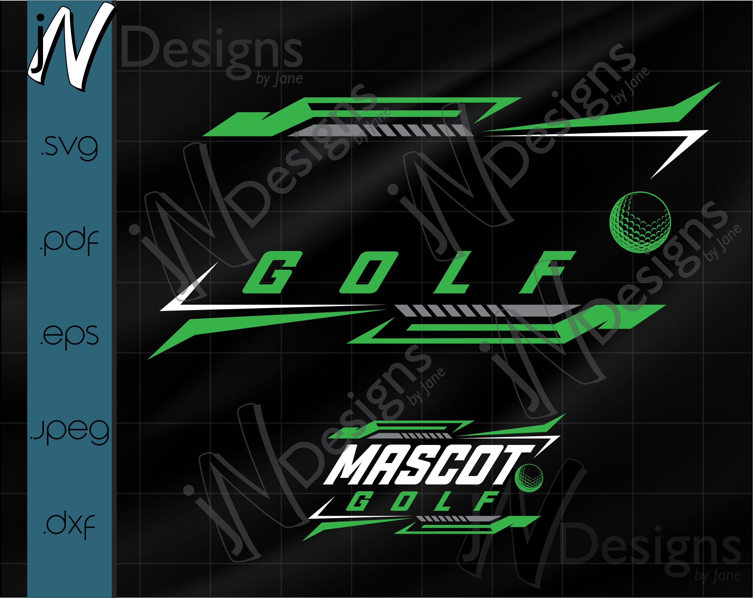 Golf Template SVG. Golf Team PDF. School Spirit EPS. School Golf ...