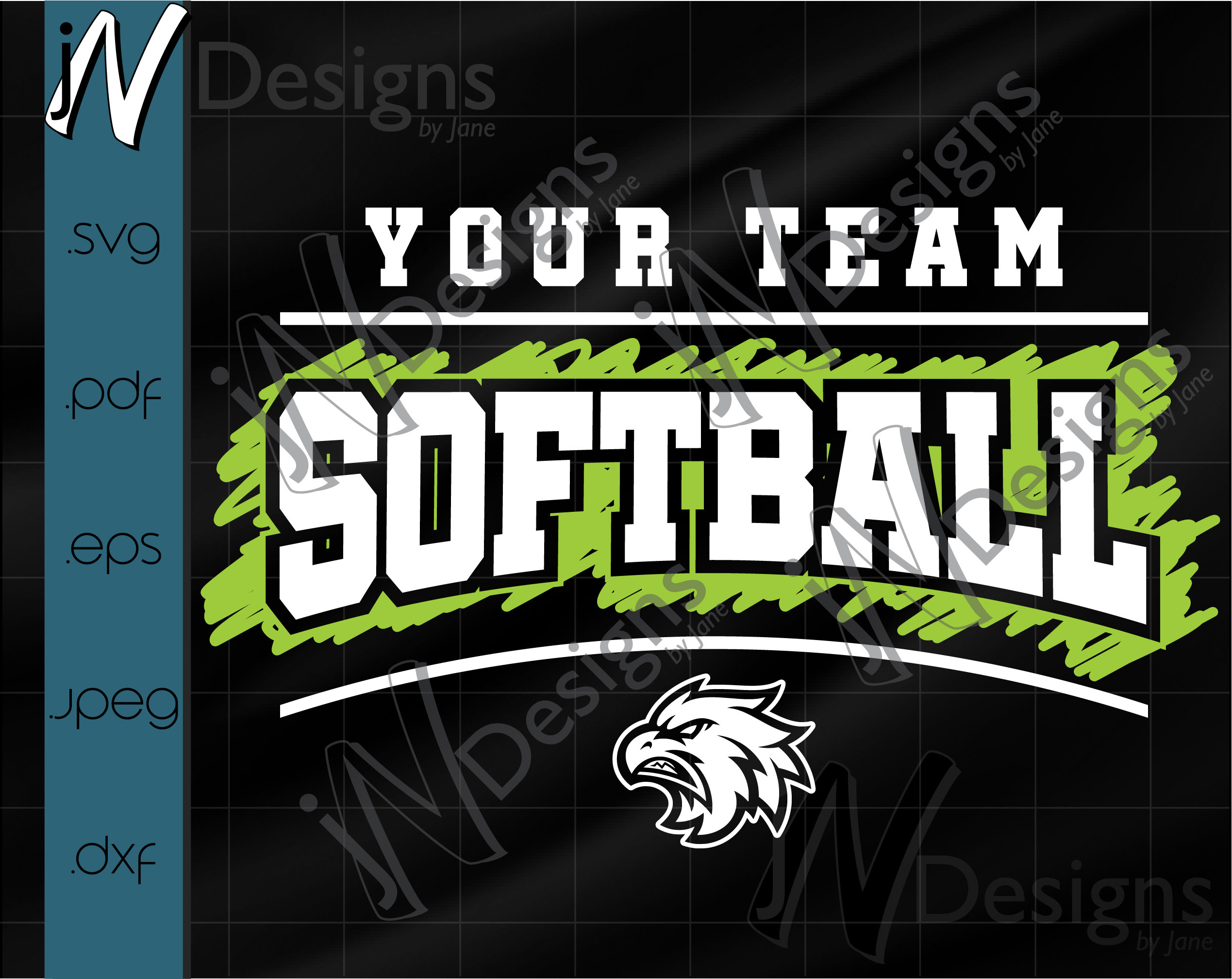 Softball SVG. Softball Team PDF. Mascot Softball EPS. Softball Digital ...