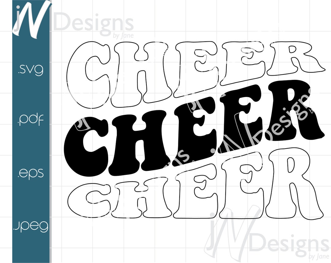 Cheer SVG. Cheerleader EPS. Team Cheer PDF. Competitive Cheer Design ...