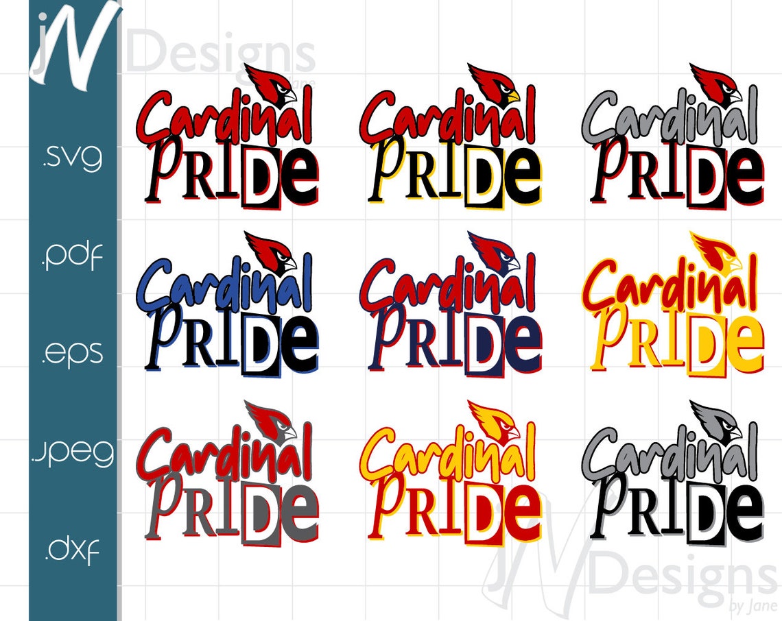 Cardinal Pride Mascot Bundle SVG. Cardinal Pride Vector File Bundle ...