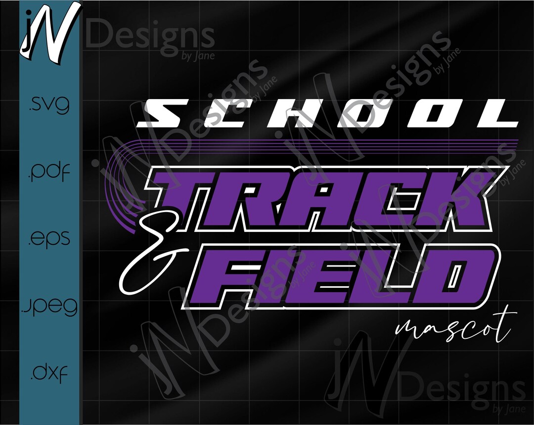 Track & Field Template SVG. Track Team PDF. Track and Field EPS. School ...