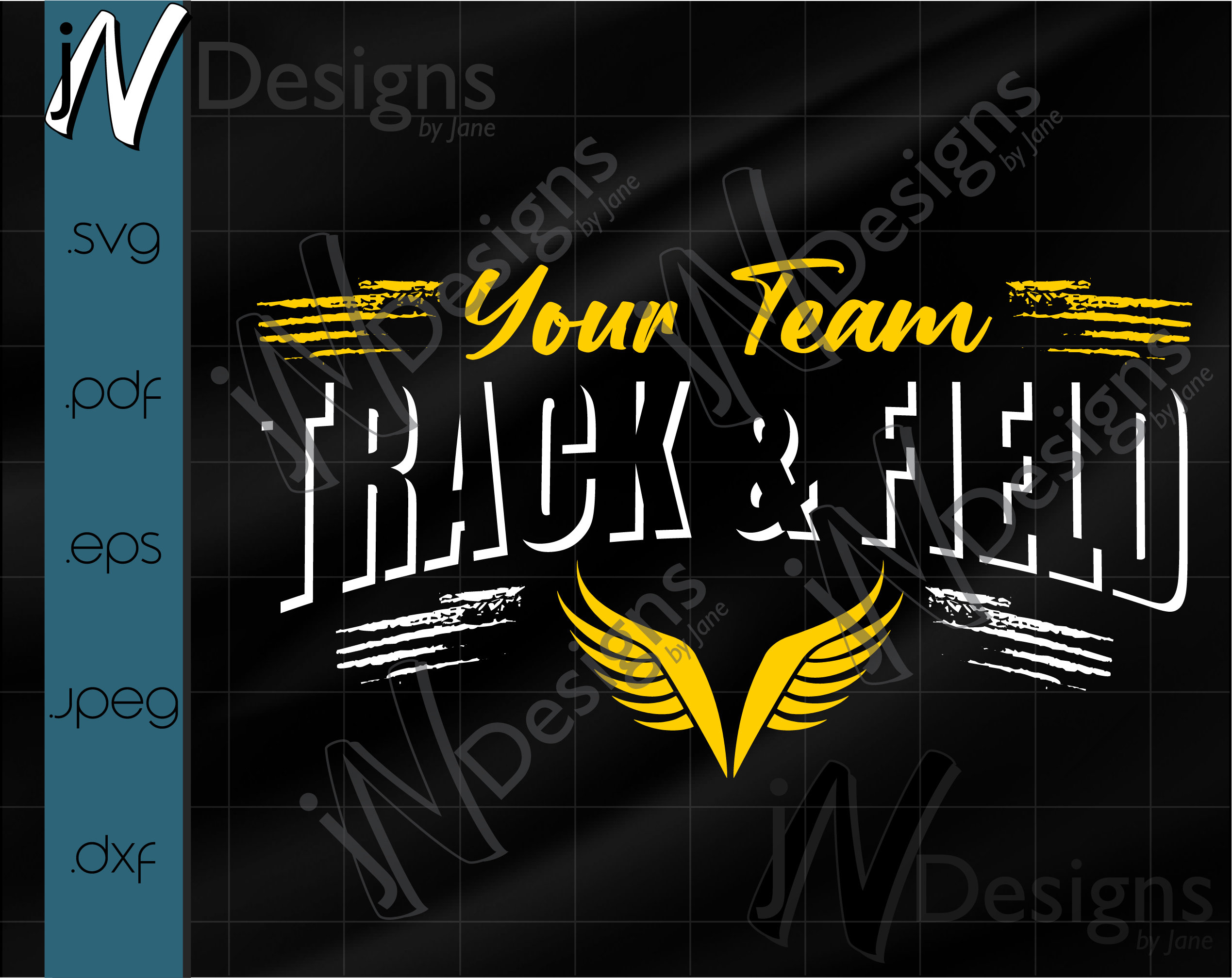 Track & Field SVG. Track Team EPS. Track Runner Template. Track Wings ...