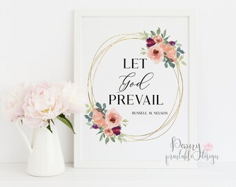 Let God Prevail LDS Print Lds Home Decor Christian Prints | Etsy
