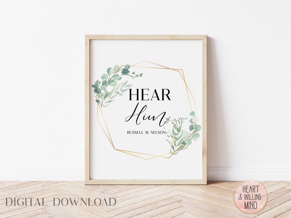 Hear Him LDS Print Lds Home Decor Christian Prints Lds | Etsy