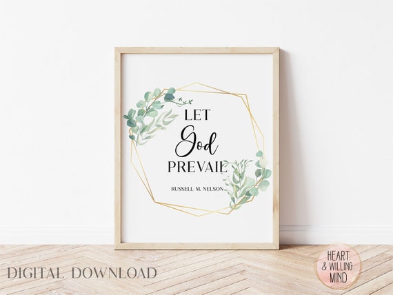 Let God Prevail LDS Print Lds Home Decor Christian Prints | Etsy