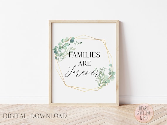 Families Are Forever LDS Print Lds Home Decor Christian | Etsy