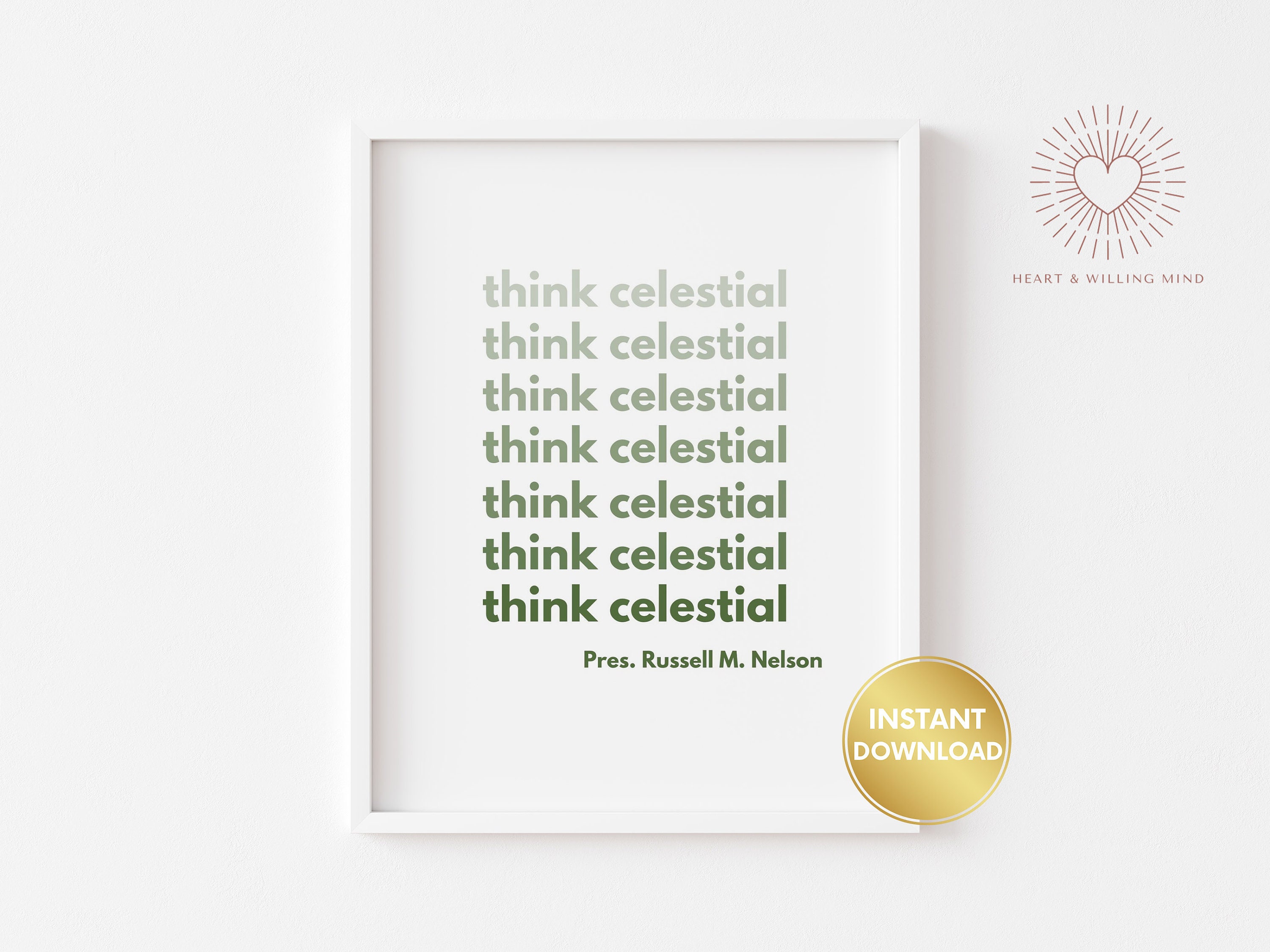 Think Celestial LDS Print, Lds Home Decor, Christian Prints, Lds ...