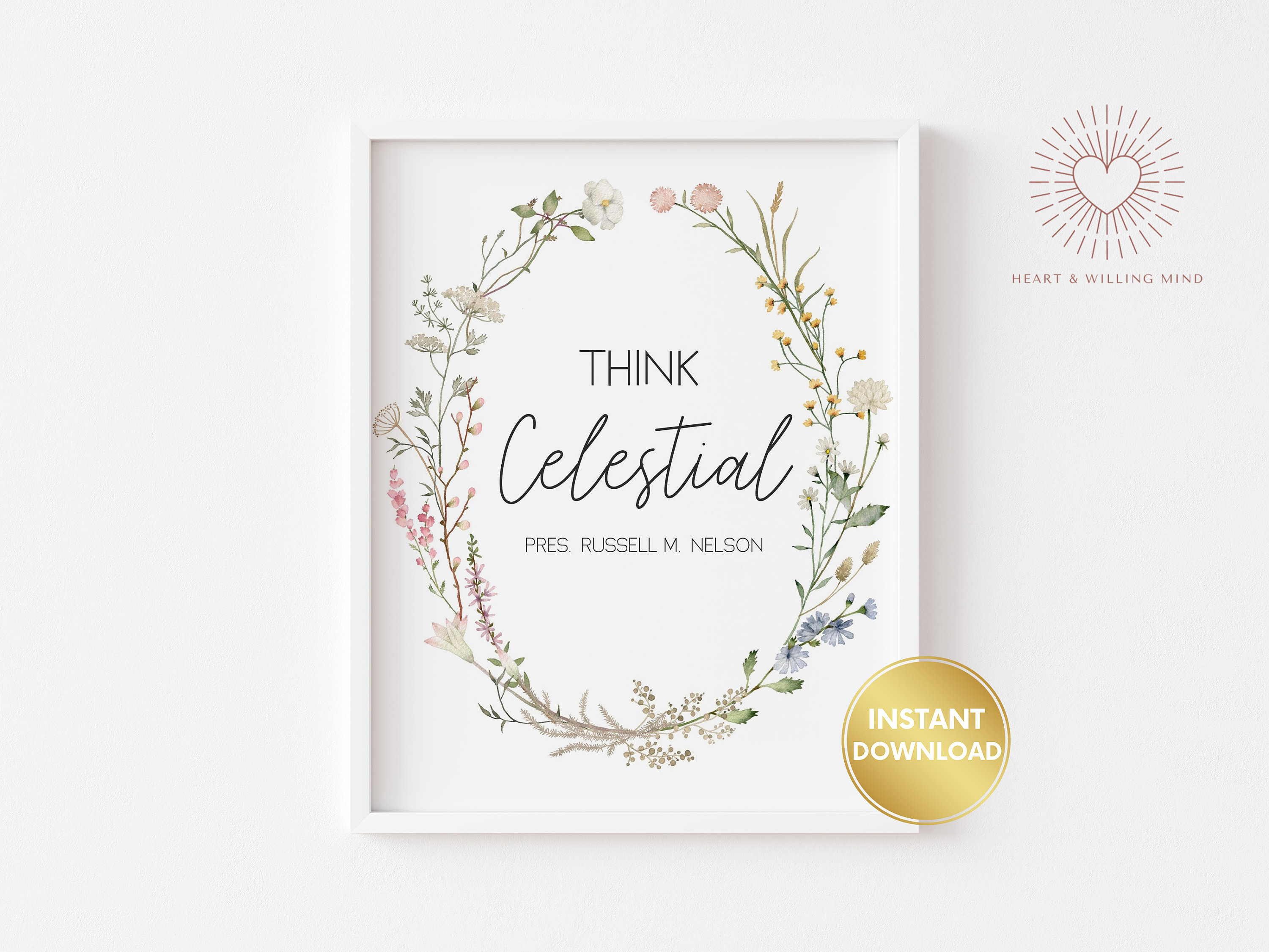 Think Celestial LDS Print, Lds Home Decor, Christian Prints, Lds ...