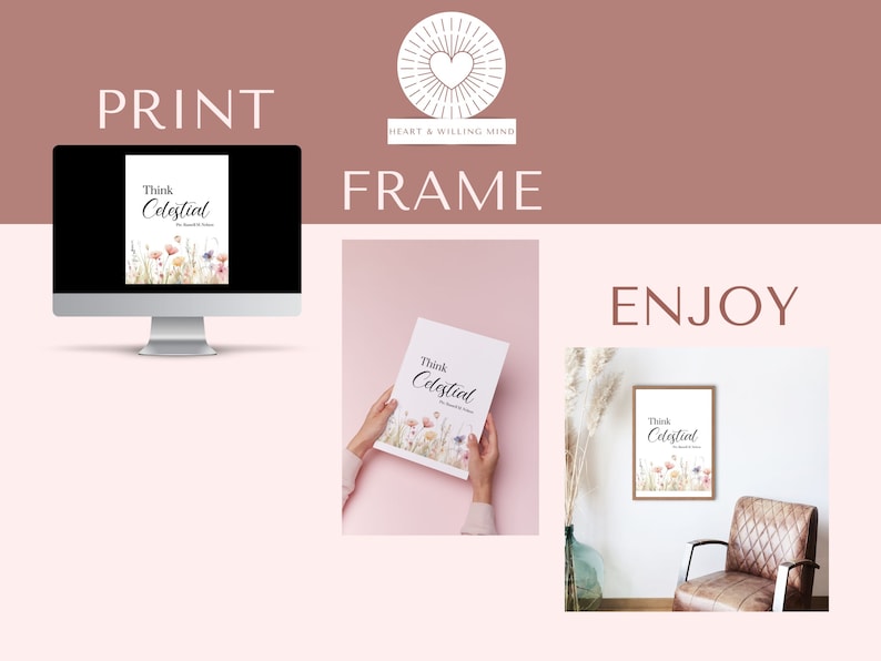 Think Celestial LDS Print, Lds Home Decor, Christian Prints, Lds ...