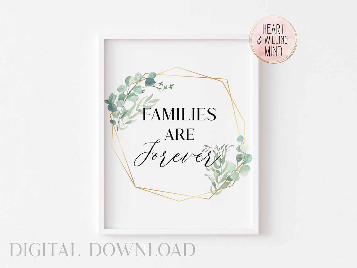 Families are Forever LDS Print Lds Home Decor Christian | Etsy