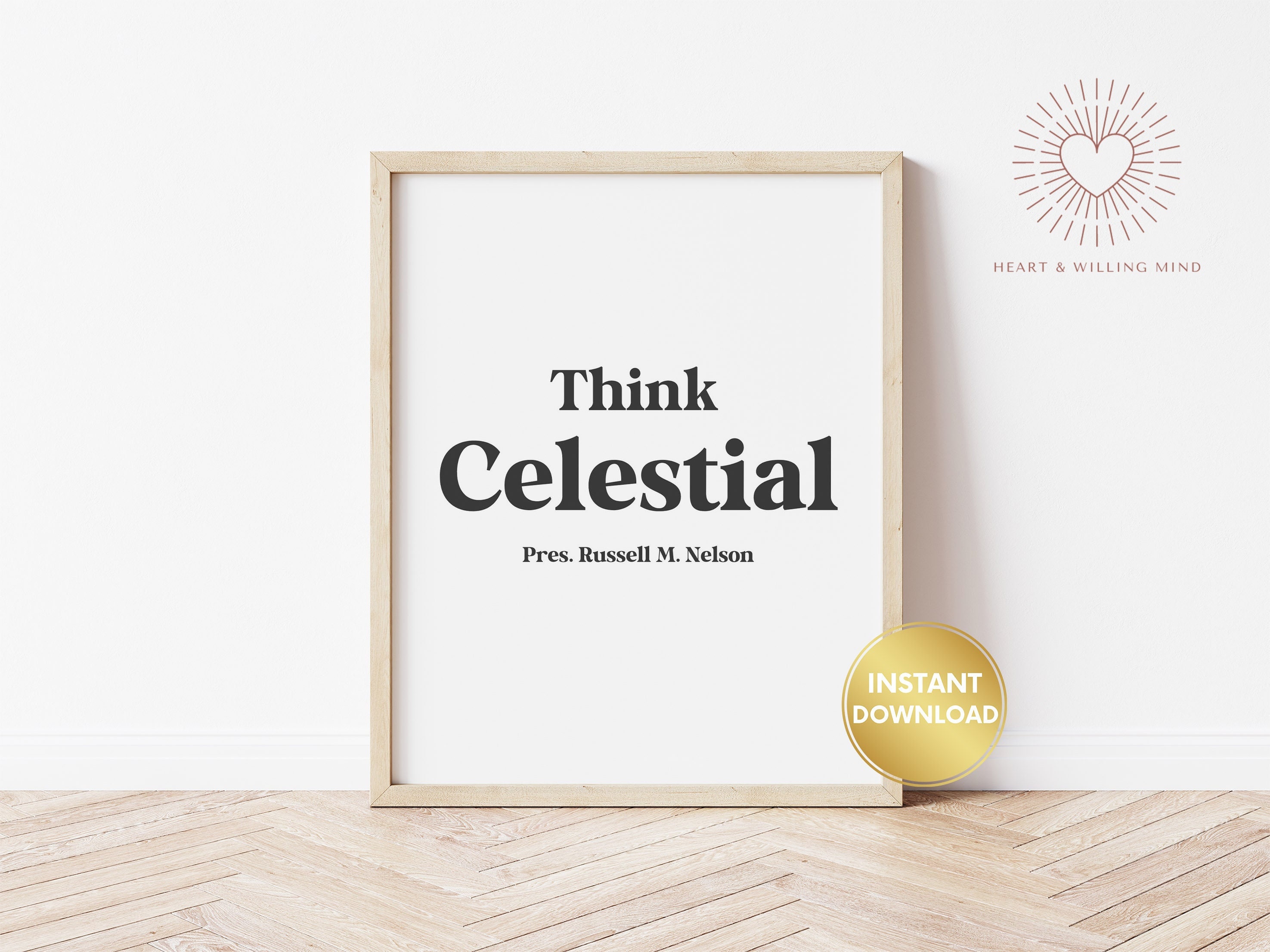 Think Celestial LDS Print, Lds Home Decor, Christian Prints, Lds ...