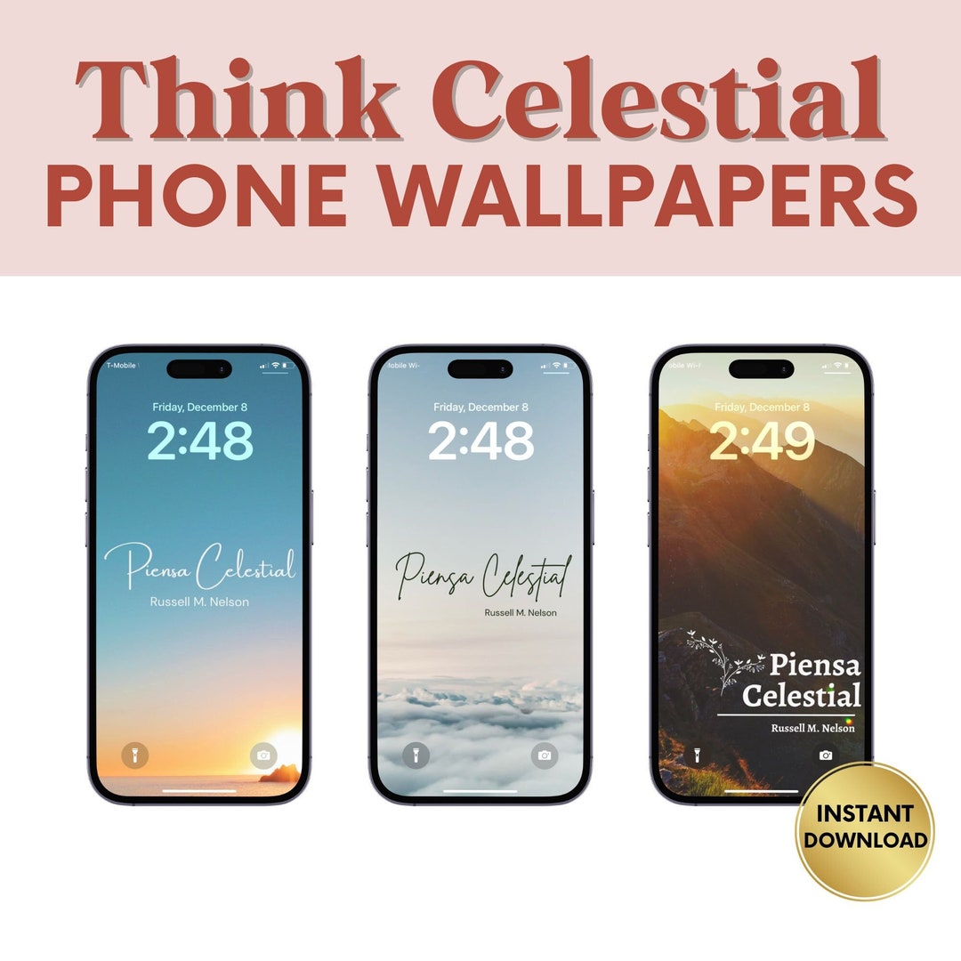 Think Celestial Phone Wallpaper Spanish, Lds Phone Wallpaper, Christian ...