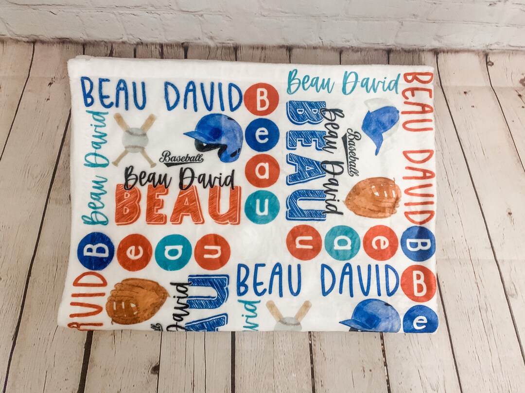Baseball Theme Baby Blanket Personalized Baby Blankets Baby - Etsy
