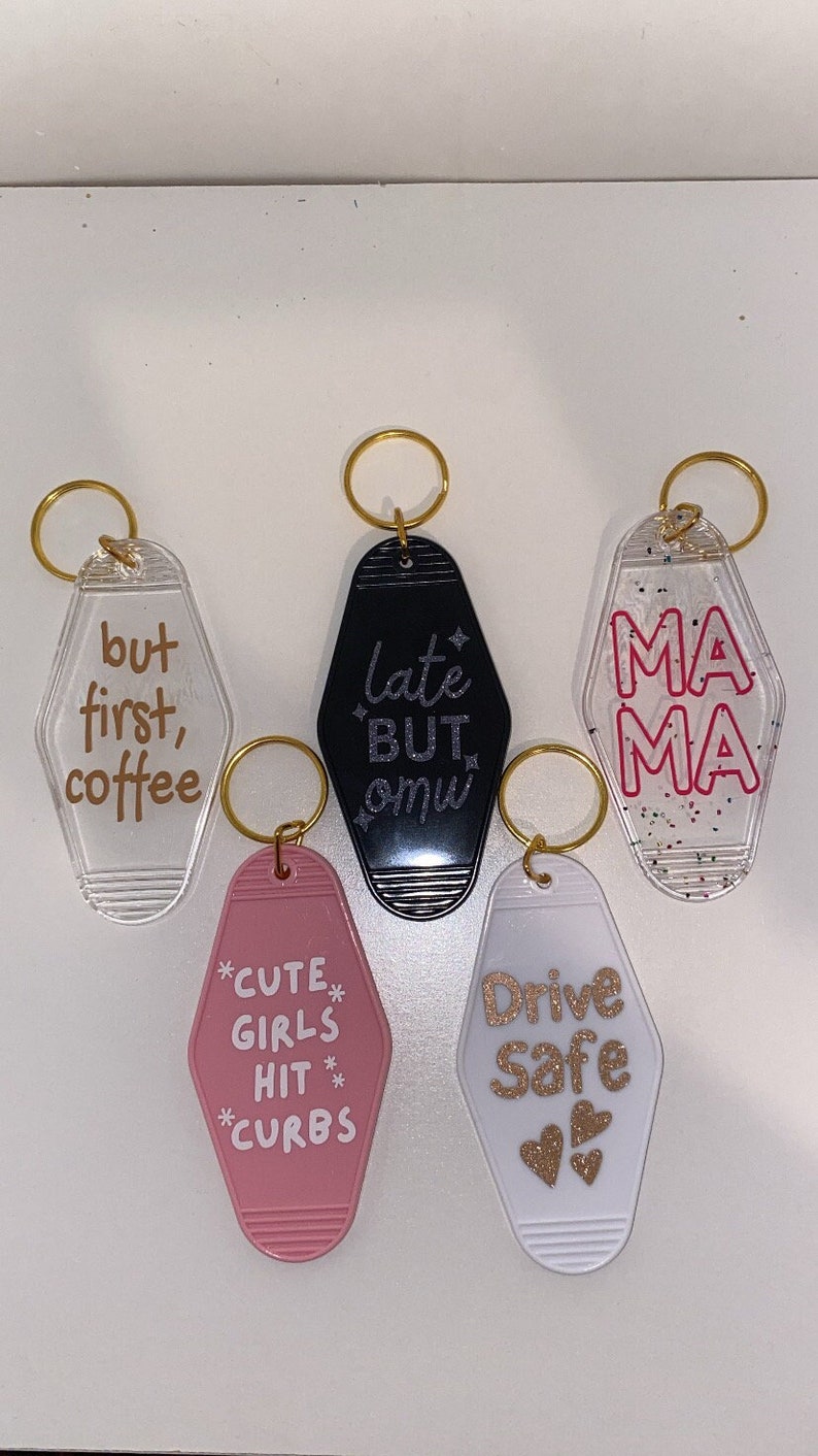 Motel Keychain, Keychains, Custom Keychain, Personalized Keychains ...