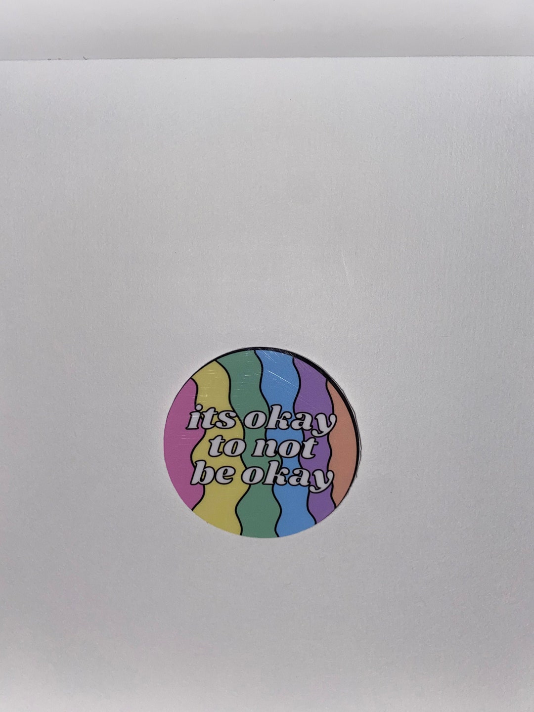 It's Okay to Not Be Okay Sticker: Rainbow Motivational Laminated - Etsy