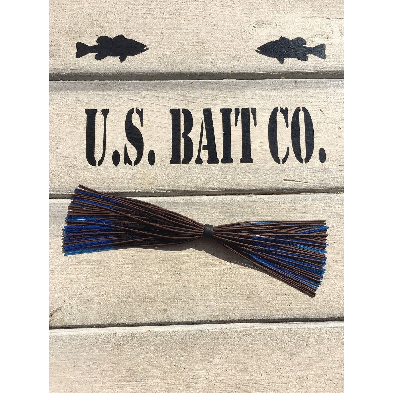 Bass Jig Skirts Living Rubber Silicone Mix Lot of 10 Brown With Black ...