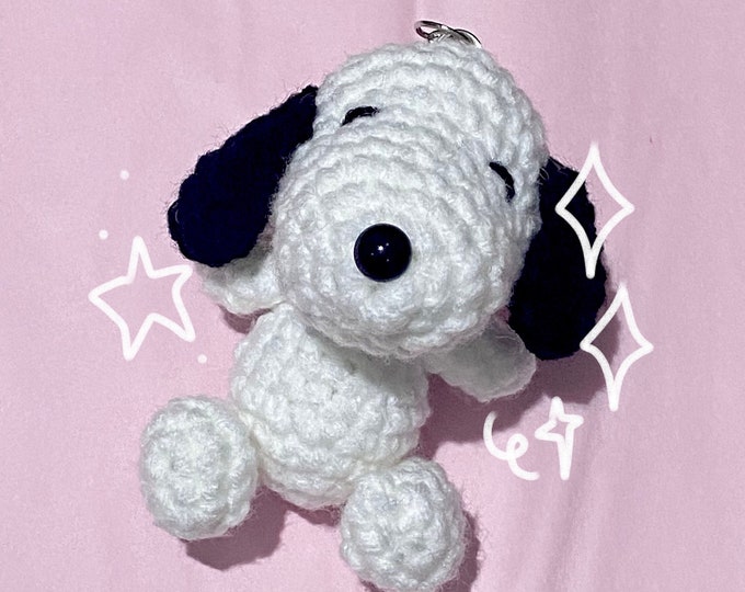 Crochet Plush Peanuts Snoopy Keychain / Pocket Pal - Etsy