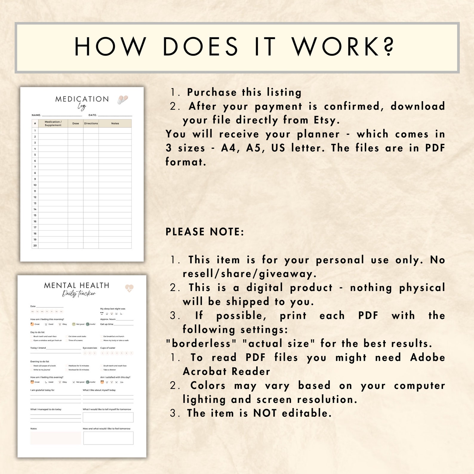 Medical Planner Printable | Health Care Planner Binder | Wellness ...