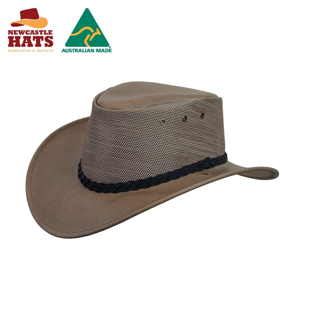 Australian Leather Murray Breeze Wide Brim Hat by Newcastle Hats ...