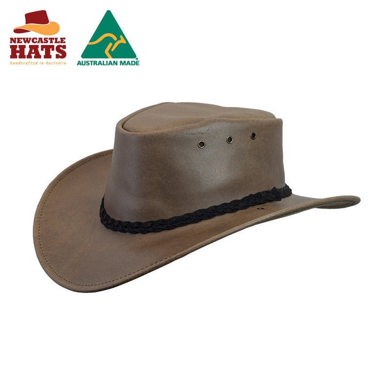 Australian Leather Wide Brim Murray Hat by Newcastle Hats - Water ...