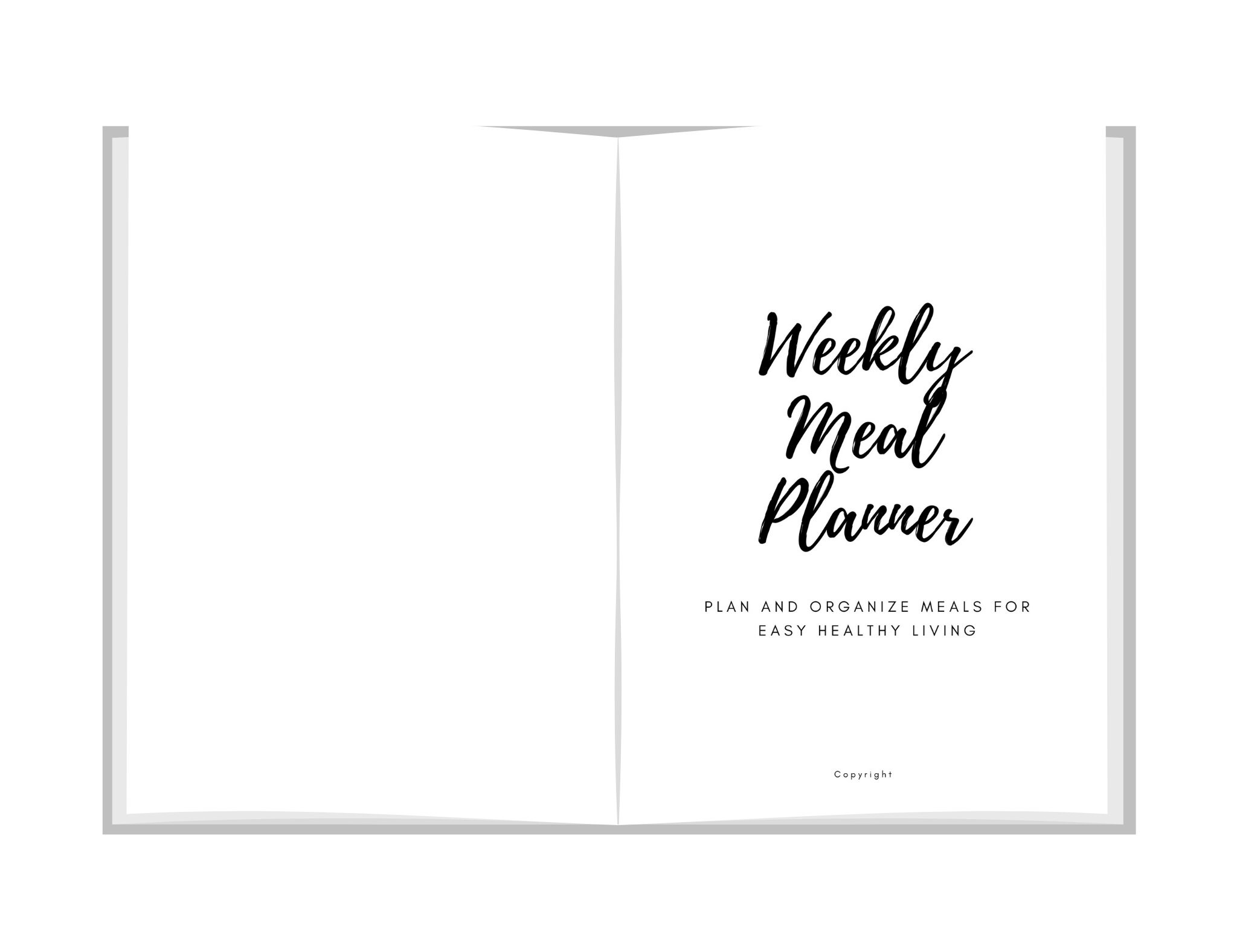 Amazon Kdp Interior Weekly Meal Planner 6x9 Inches With Bleed 106