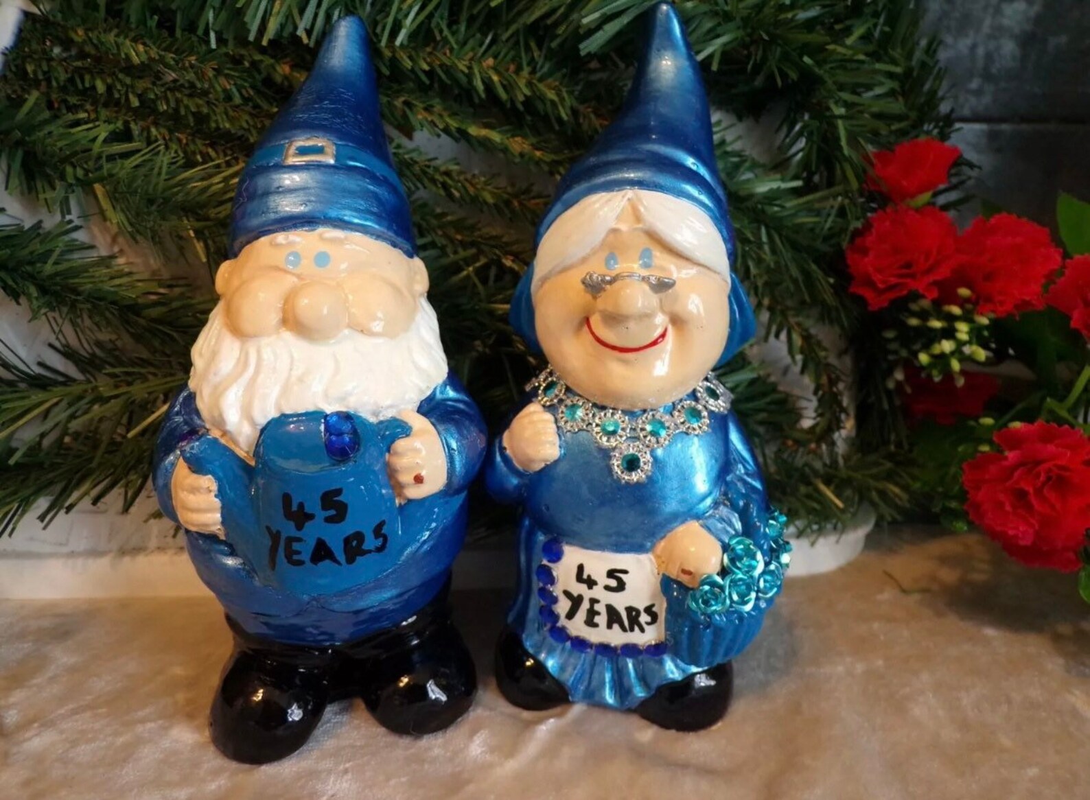 45th Wedding Anniversary Garden Gnomes ~sapphire, Handmade ...