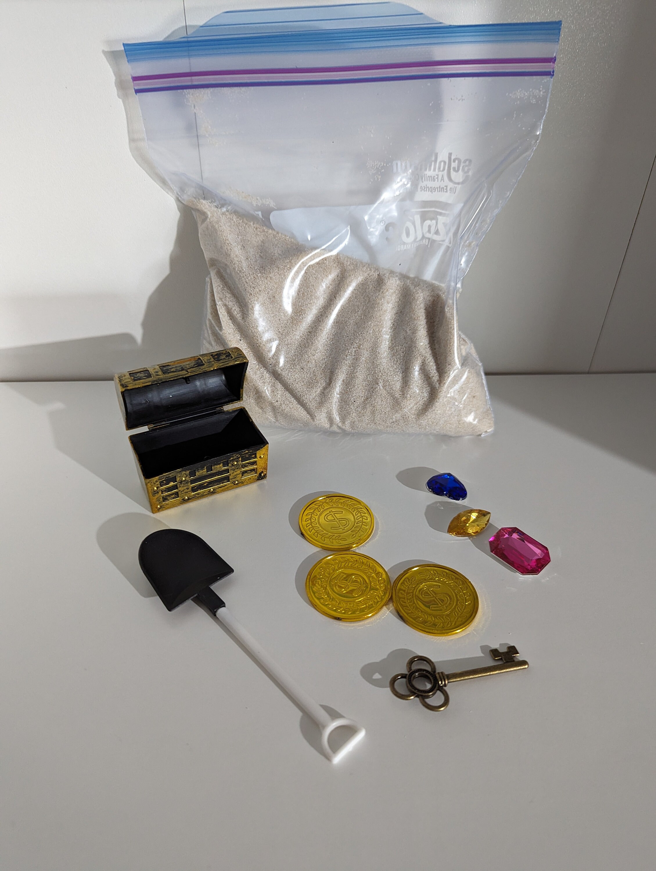 Pirate Treasure Themed Sensory Bin Items Gold Coins, Gems, Treasure ...