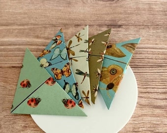 Birds Deers Corner Bookmark Cup Coaster Bookmark Set - Etsy