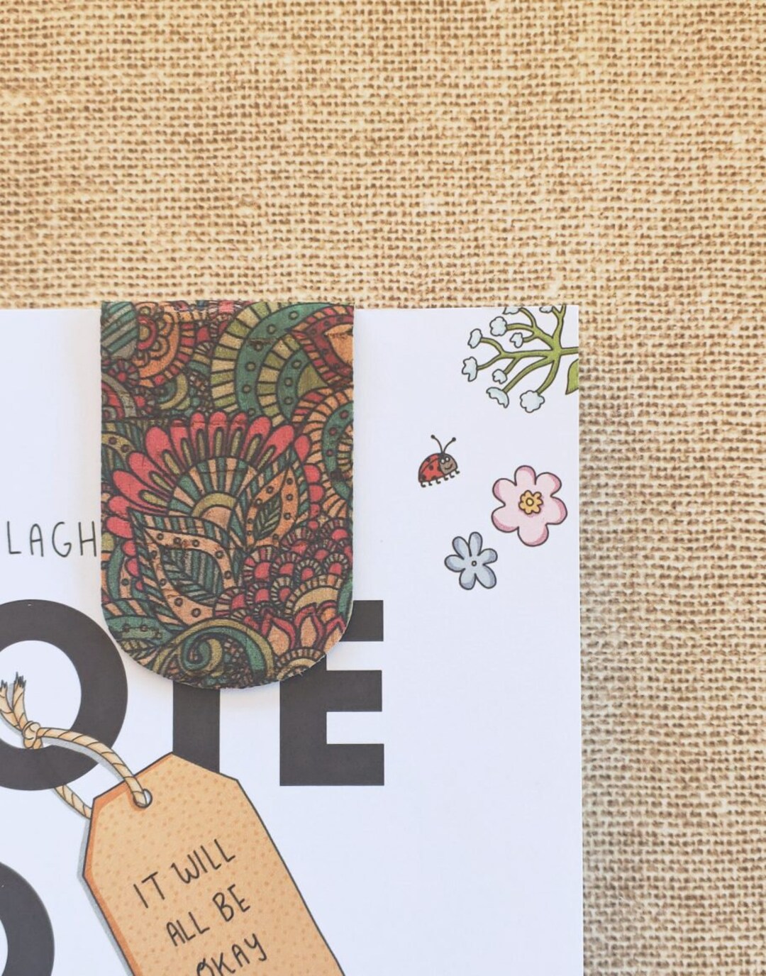 Cork Fabric Magnetic Bookmark Page Marker. Cork Fabric Bookmark ...