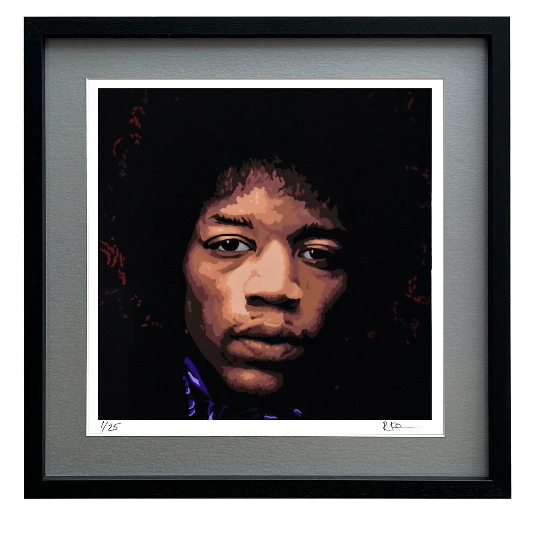 Jimi Hendrix Frame Pop Art Portrait Print, Limited Edition Wall Art - Etsy