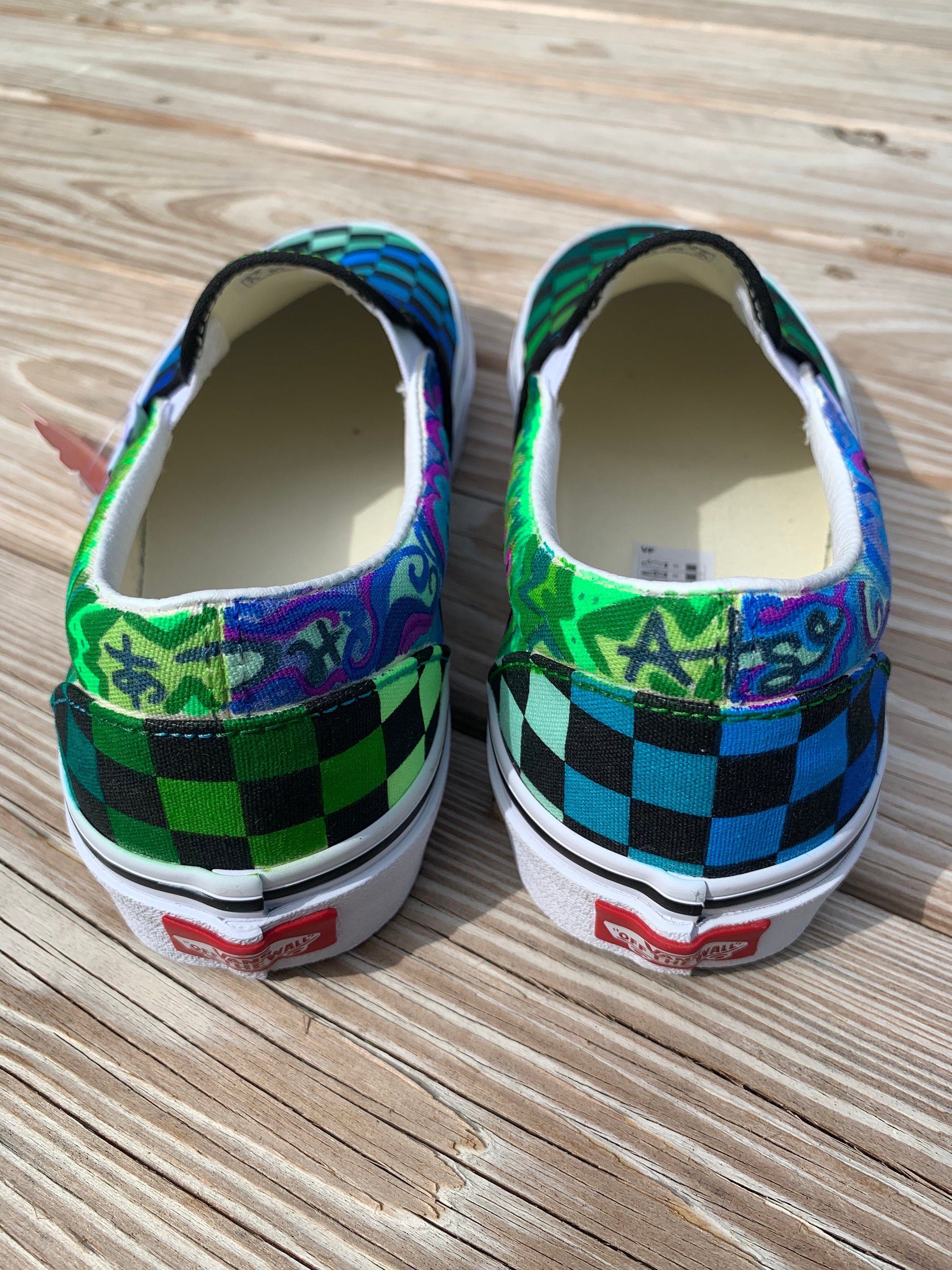 Custom Vans "make Music Play Loud" Colorful Sneakers - Etsy