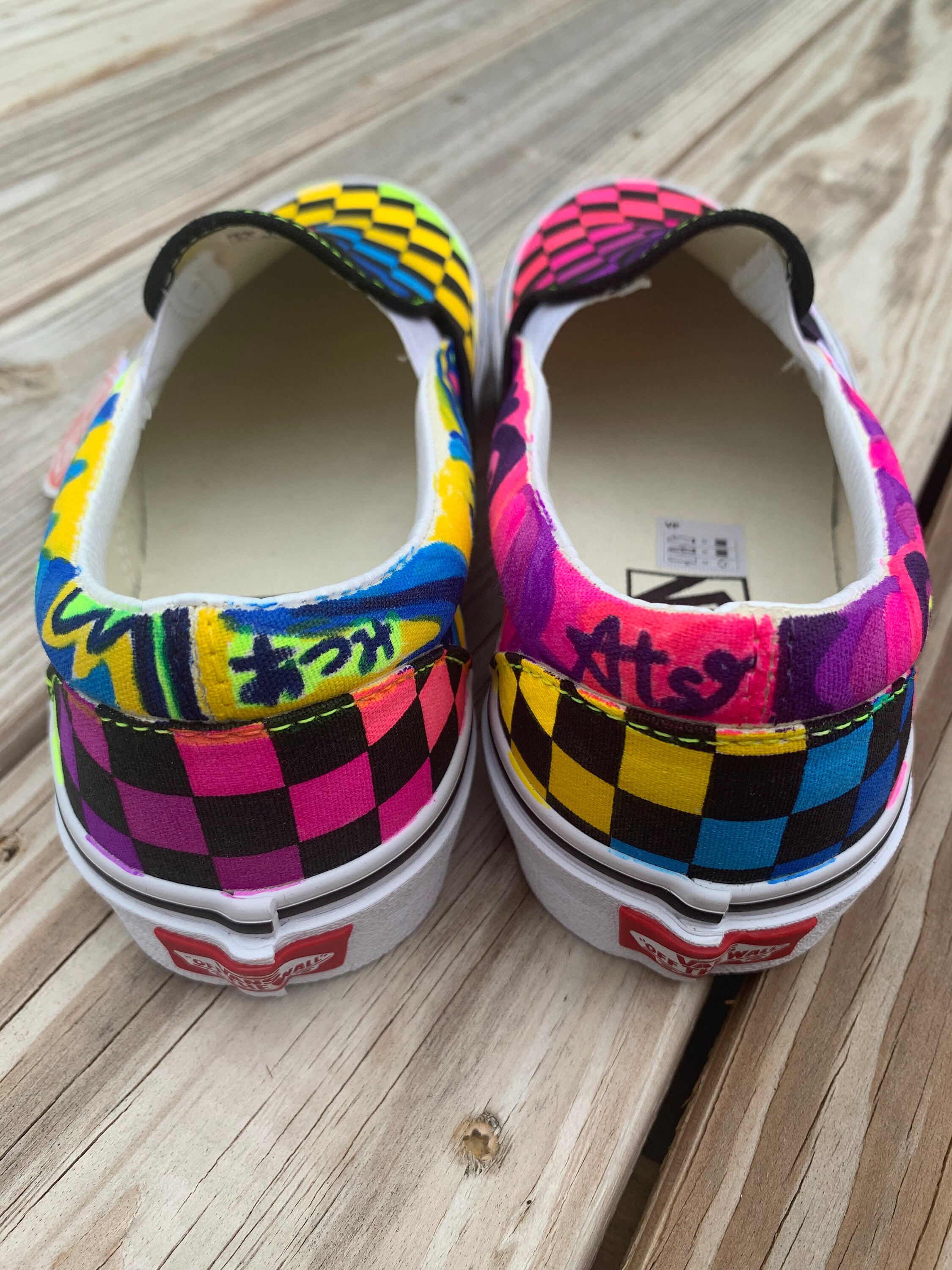 Custom Vans "love is the Answer" Colorful Sneakers - Etsy