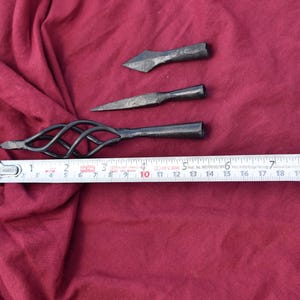 Forged Iron Medieval and Viking Arrowheads. Best for Outdoor Camping ...